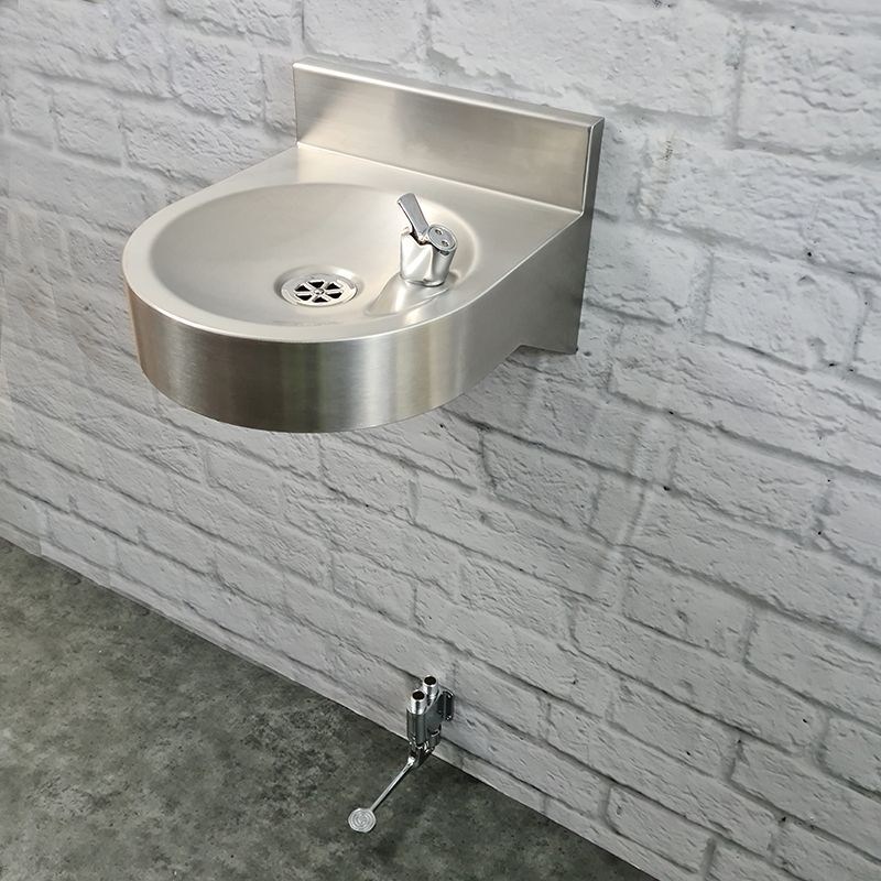 WRAS Compliant Pedestal Drinking Fountain: Stainless Steel