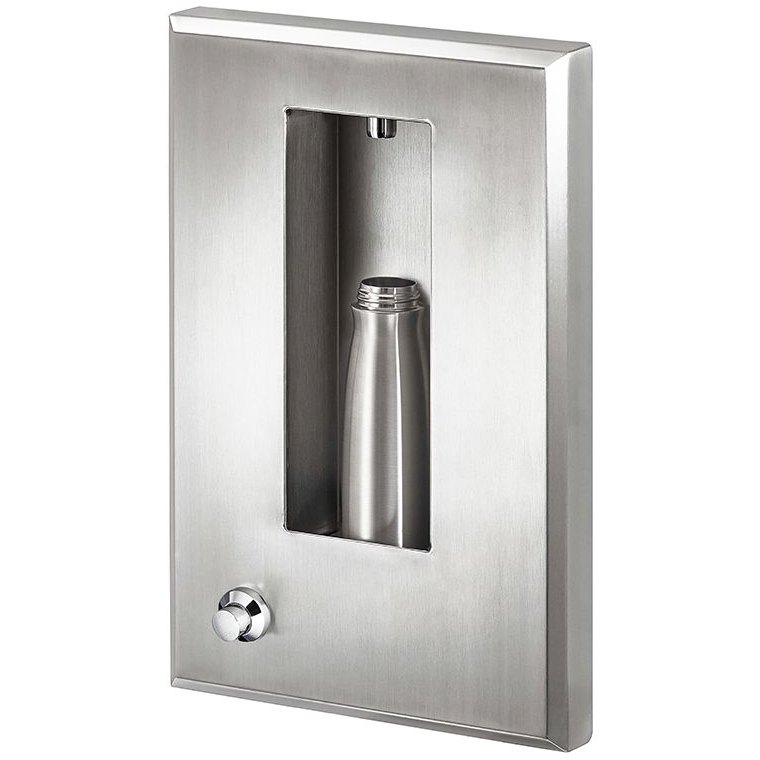 Stainelss Steel Recessed Bottle Filler With Push Button Tap